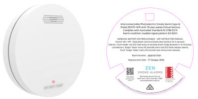 ZEN Smoke Alarms | Interconnected Alarms | QLD Compliant